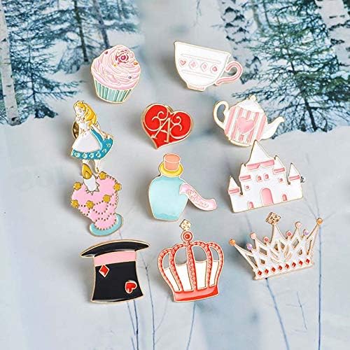 Amazon.com: MJartoria Cute Enamel Pins Set-Rabbit Cat Novelty Cartoon ...