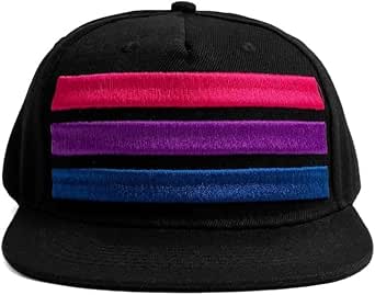 Outer Peace LGBTQ Pride Snapback Hat – Embroidered Bisexual Flag Design ...