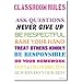 Amazon.com: Classroom Rules #6 - NEW Classroom Motivational Poster ...