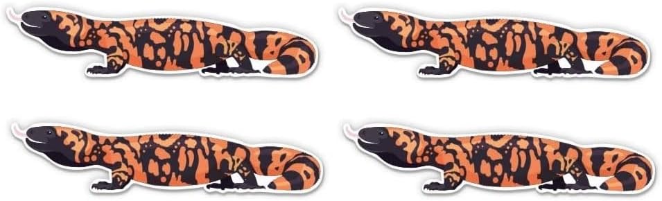 Amazon.com: Pack of 4-3 Inch Stickers - Gila Monster - Vinyl Sticker ...