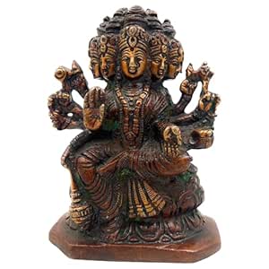 Buy South Indian Arts Brass Goddess Gayatri Devi Idol, Gayatri MATA ...
