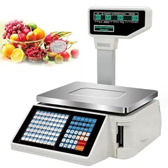 Digital Barcode Weighing Scale with Label Printer - 30kg Capacity ...