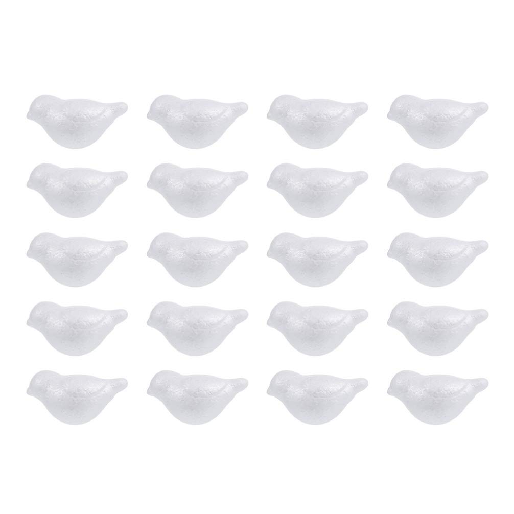 Healifty 20Pcs Craft Foam Birds Polystyrene Modelling Foam Birds Shapes ...