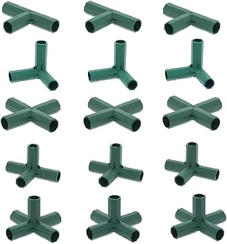 15 Pcs Greenhouse Frame Connector, 16mm 5 Types Garden Framework Cages ...