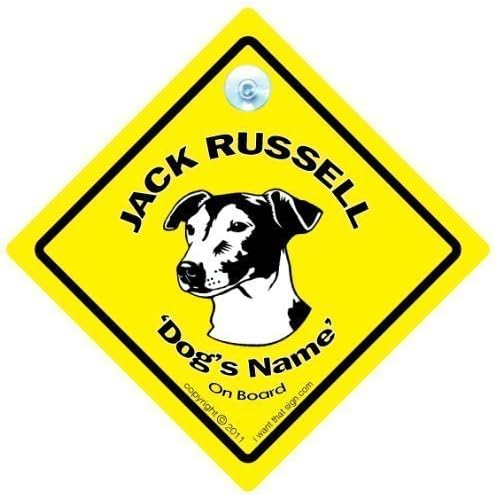 Amazon.com: iwantthatsign.com Jack Russell On Board Car Sign, Jack ...
