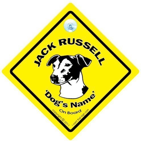 Amazon.com: iwantthatsign.com Jack Russell On Board Car Sign, Jack ...