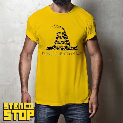 Amazon.com: Stencil Stop Dont Tread On Me Stencil - 24 x 18.72 inches ...