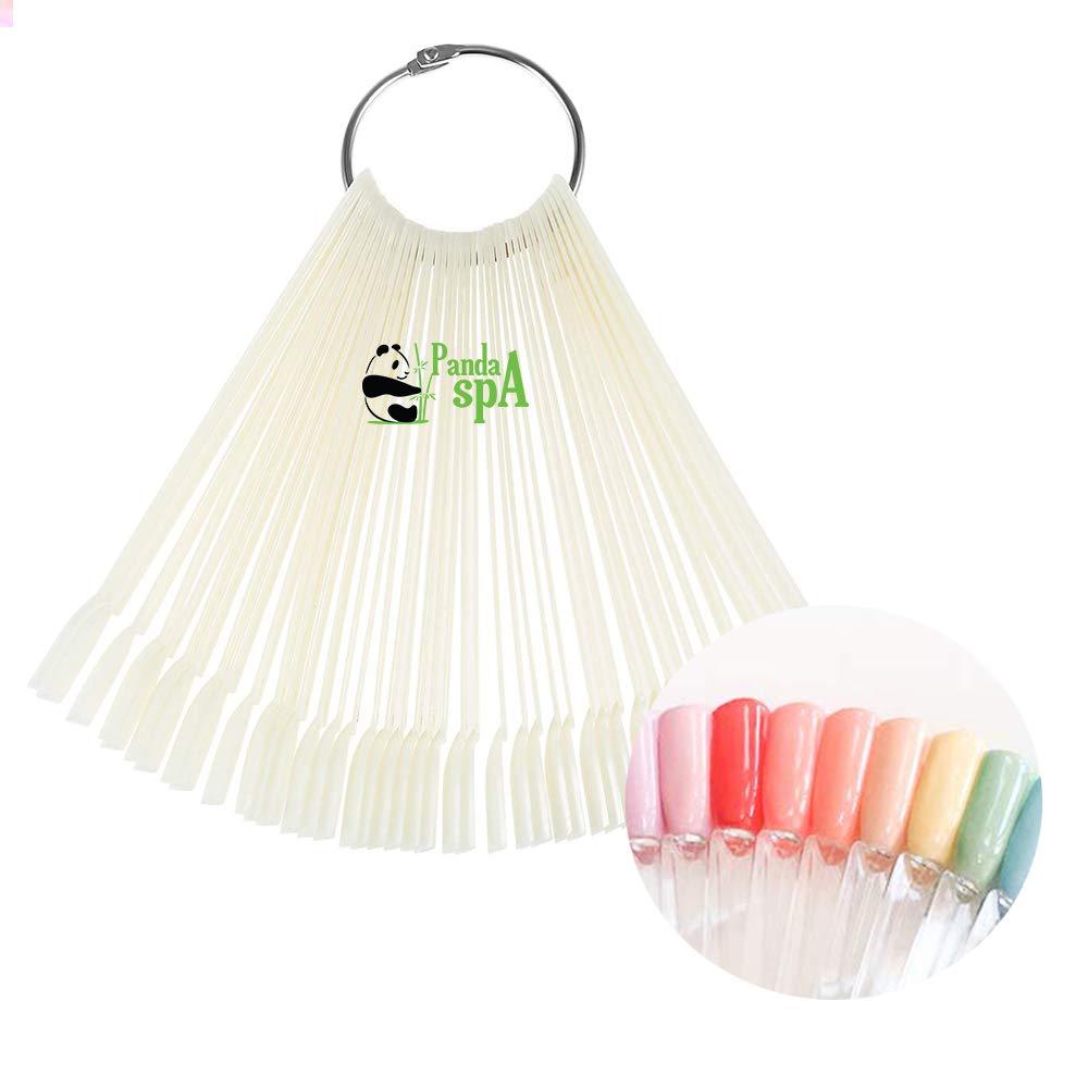 Buy PandaSPa 50 pcs Short False Nail Tips Wheel Color Palette Chart ...