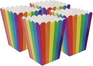 Amazon.com: GAKA FAVOR Box of Popcorn Multicoloured Rainbow 24 Pieces ...