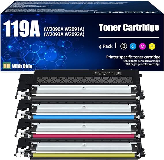SPS 119A Toner Cartridges Set Compatible for HP 119A W2090A W2091A ...