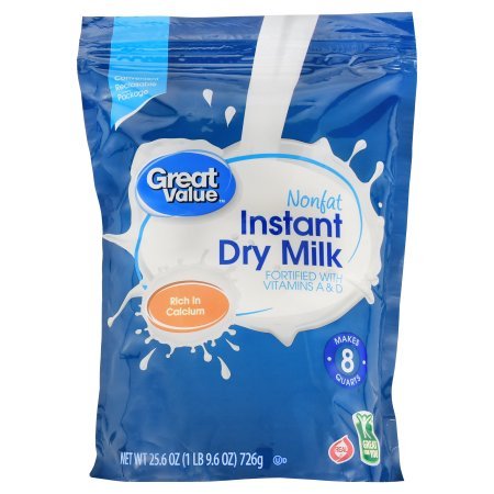 Amazon.com: Great Value Nonfat Instant Dry Milk, 25.6 oz : Grocery ...