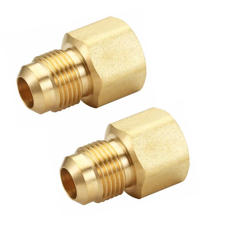 HQMPC Brass Gas Connector Brass Gas Fitting Brass Tube Fitting Coupling ...