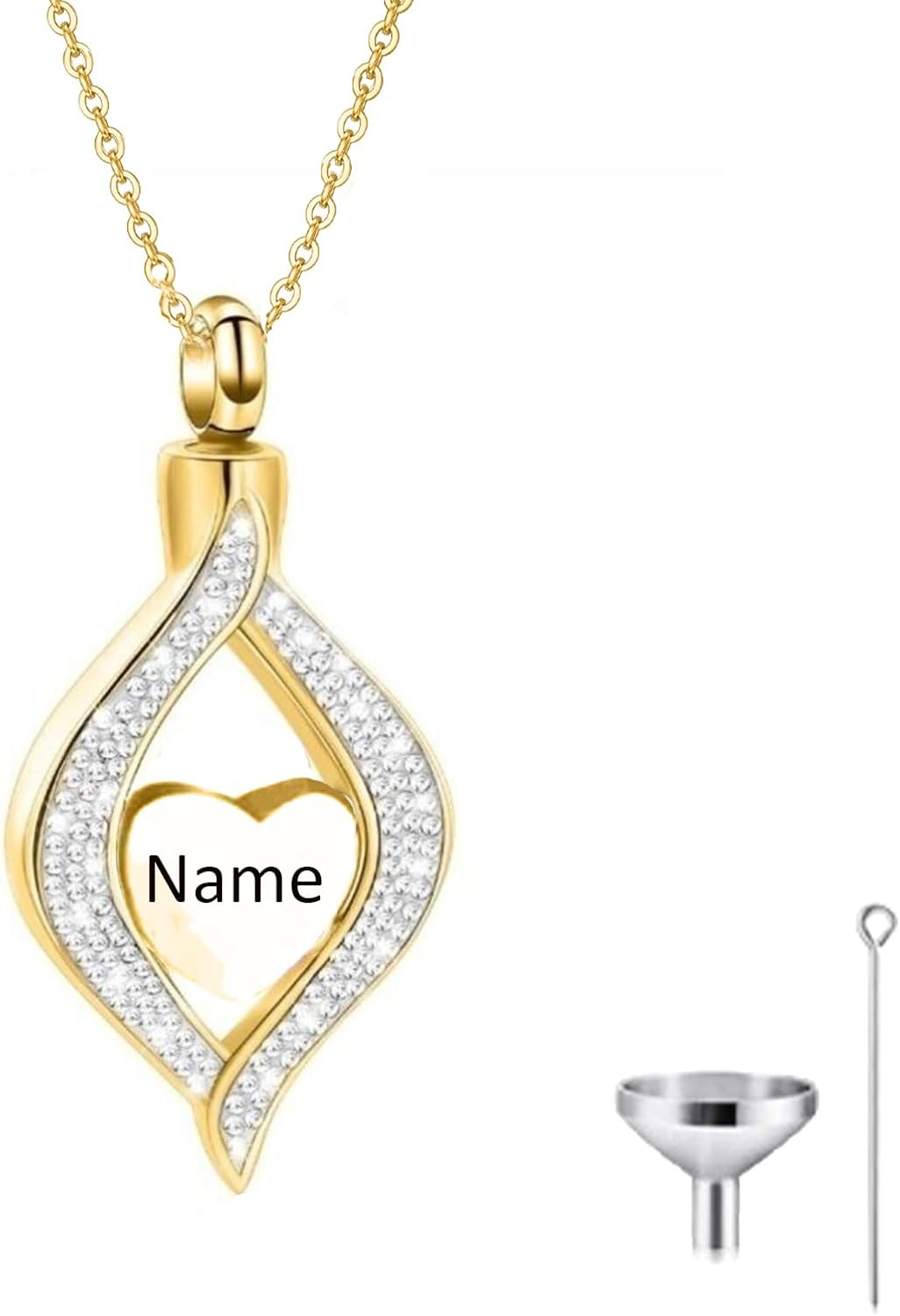 Amazon.com: MUUYON Solid Gold Infinity Urn Necklace for Ashes, 10K/14K ...