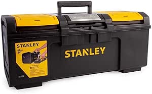 STANLEY Deep Toolbox Storage with 1 Touch Latch, 2 Lid Organisers for ...