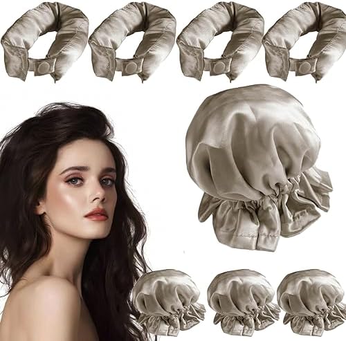 Amazon.com : 3 Sets Bun Bons Heatless Curls Satin Heatless Curling Set ...
