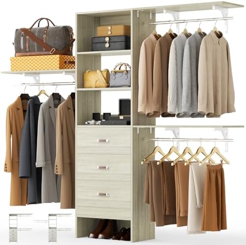 Amazon.com: Unikito 36” - 96” Closet System, 8FT Walk in Closet ...