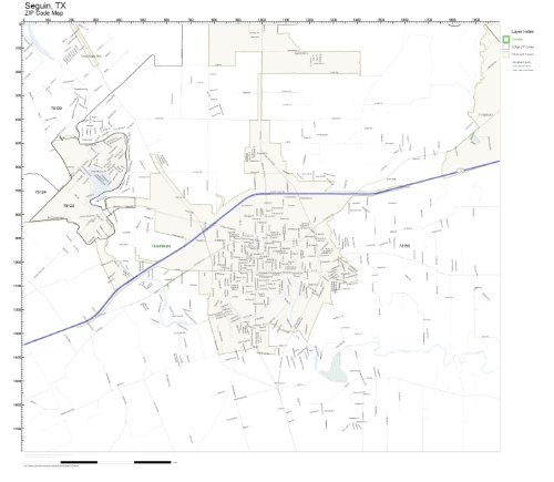 ZIP Code Wall Map of Seguin, TX ZIP Code Map Not Laminated: Amazon.com ...