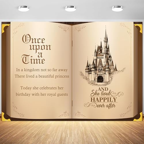 Amazon.com : 10x8ft Once Upon a Time Backdrop Fairtale Book Castle ...