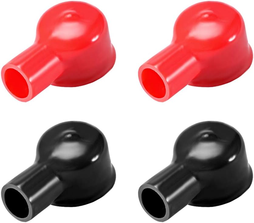 Amazon.com: uxcell Battery Terminal Insulating Rubber Protector Covers ...
