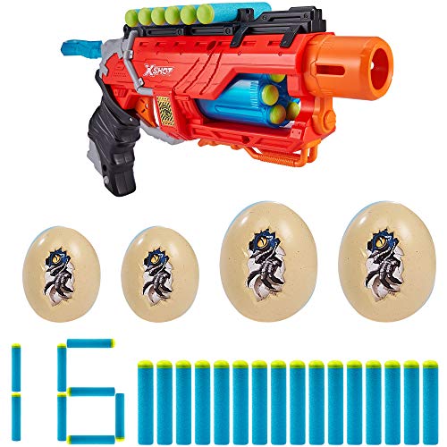X-Shot 46559 Dino Attack Ammo Gun with 4 Eggs – BigaMart