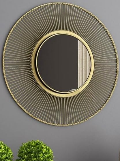 Buy HOMEDECO Iron Decorative Wall Mirror Fancy Iron Metal Frame Mirror ...