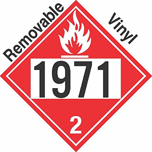 GC Labels-P304c1971, Flammable Gas Class 2.1 UN1971 Removable Vinyl DOT ...