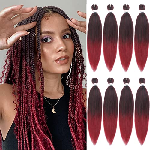 Snapklik.com : Leeven Pre Stretched Braiding Hair 20 Inch 8 Packs Soft ...
