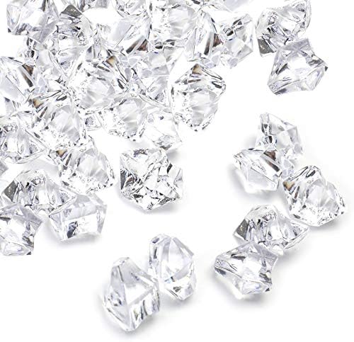 Belle Vous 1000 Pack of Clear Acrylic Fake Ice Diamonds - 12-14mm ...