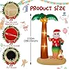 Amazon.com: Liliful 8 Ft Tall Christmas Santa Inflatable Outdoor ...