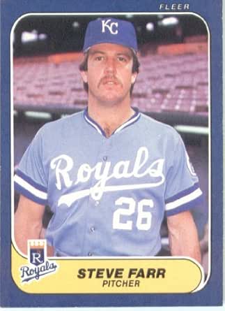 Amazon.com: 1986 Fleer Baseball Card #7 Steve Farr : Collectibles ...