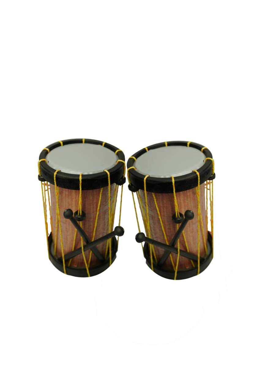 Buy set of 2 indian made kids drum musical toy (chenda, dhol) with ...