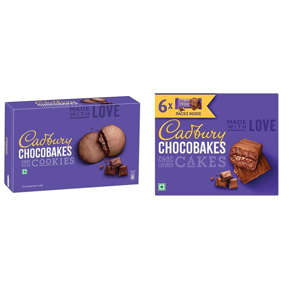 Cadbury Chocobakes Choc Filled Cookies (biscuits), Family Pack, 300g ...