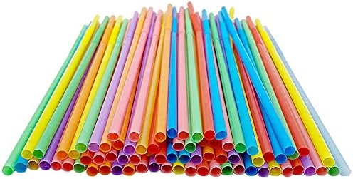 Amazon.com: Tuluto 100 Pcs Individually Wrapped Straws, Jumbo Boba ...