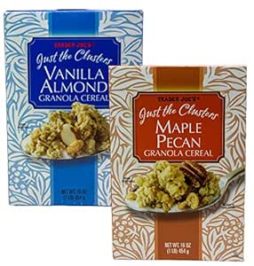 Amazon.com: Trader Joes Just The Clusters Cereal Bundle One Box Maple Pecan and One Box Vanilla ...