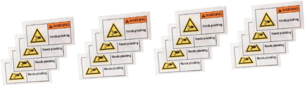 ULTECHNOVO 16 Pcs Warning Hand Care Warning Sticker Caution Pinch Point ...