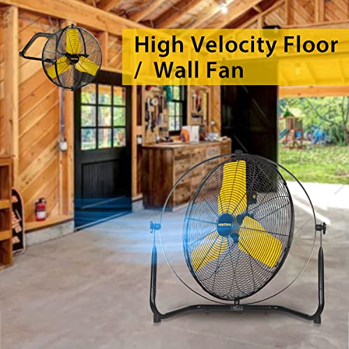 Snapklik.com : VENTISOL 24 Inch Industrial Wall Mount Fan, 720 Tilting ...