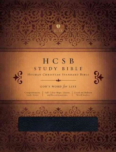 HCSB Study Bible: Holman Christian Standard Bible Black Genuine Leather ...
