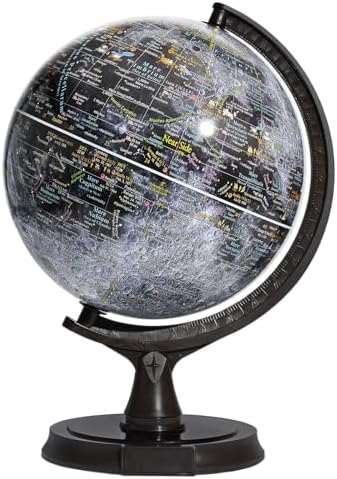 Amazon.com: Mapsoft Explorer Illuminated Gray Moon Globe, 24cm/9.5", MI-24, Moon lamp, Moon ...