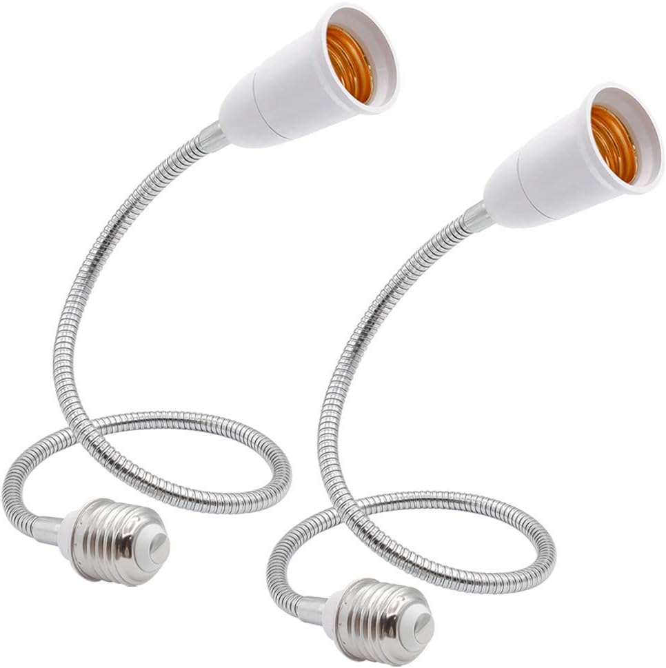 New orange heart E26 Light Socket Extender Adapter, 360 ° Flexible ...