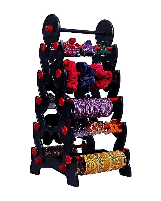 Plastic 10 Rods Dual Side 05 Steps Big Tower Bangle Stand For Dressing ...