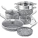 Amazon.com: MICHELANGELO Stone Cookware Set 10 Piece, Ultra Nonstick ...