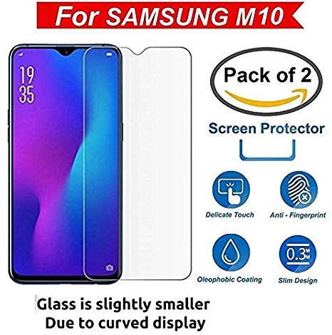 Anshub Transparent Tempered Glass For Samsung Galaxy M10 Edge-To-Edge ...