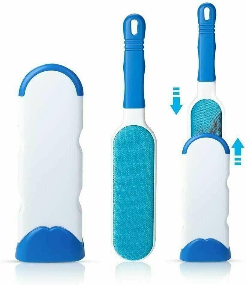 Pet Hair Remover Lint Brush With Self-Cleaning Base | Cleaning Brush ...
