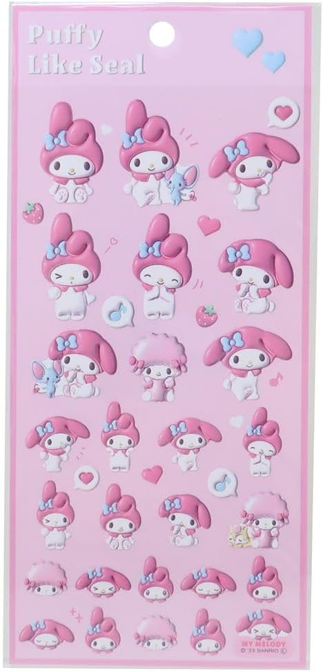 Amazon.com: My Melody [Sticker Sheet] Puffy Like Seal Sanrio : Electronics