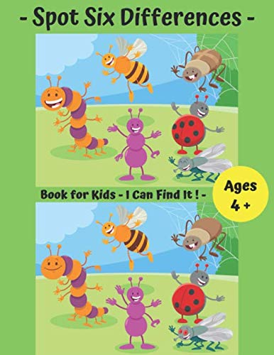 Spot Six Differences Book For Kids - I Can Find It ! - Ages 4 +: Can ...