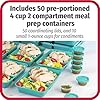 Amazon.com: GoodCook Meal Prep 2-Compartment Reusable Food Storage ...