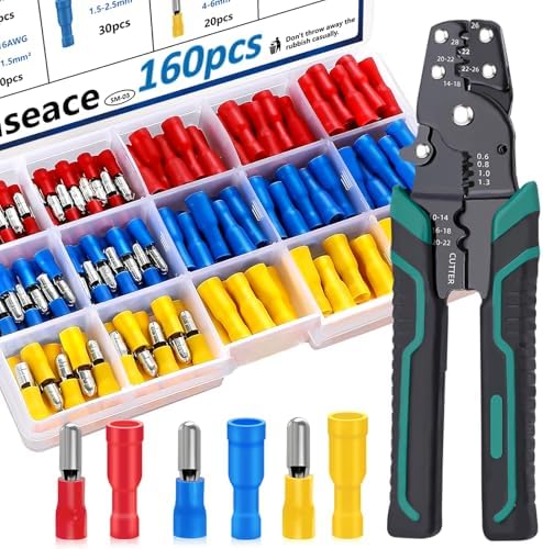 Amazon.com: smseace 160pcs Bullet wire connectors with Crimp/Stripping ...
