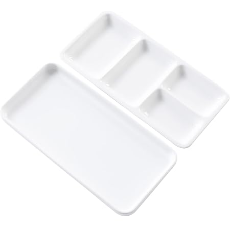 Amazon.com: FABUNESS Porcelain Watercolor Palette, 2 Stackable Ceramic ...
