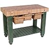Amazon.com: John Boos American Heritage Kitchen Island with Butcher ...