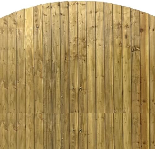 BEDS PLANET Feather Edge Overlapped Panel, Top Dome Fence Panel, 6ft ...